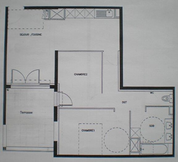 Appartement à louer - Juvignac - 3 pièces - 2 chambres