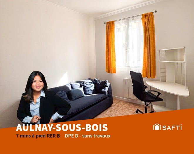 Aulnay-sous-Bois, Mairie, Paul Bert : Appartement 1 pièce à vendre