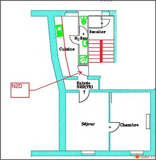 Appartement à vendre - Nantes, Cité des Congrès, Champs de Mars - 2 pièces - 1 chambre