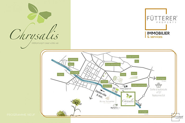 Appartement à vendre - Narbonne, Egassieral - 3 pièces - 2 chambres