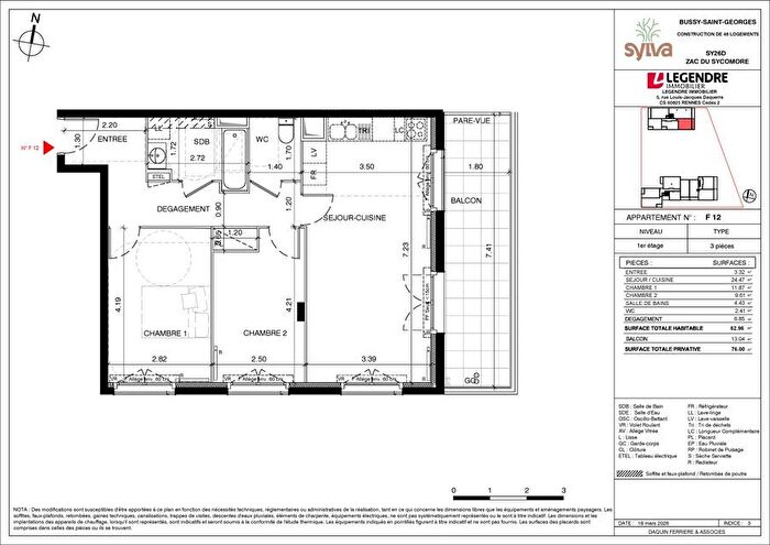 Bussy-Saint-Georges : Appartement 3 pièces à vendre