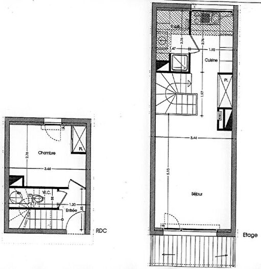 Appartement 2 pièces à louer à Nantes, Canclaux, Mellinet