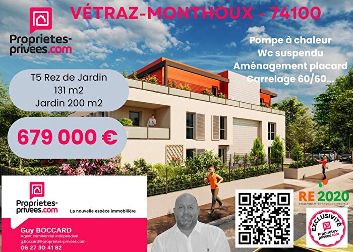 Appartement à vendre - Vétraz-Monthoux - 5 pièces - 4 chambres