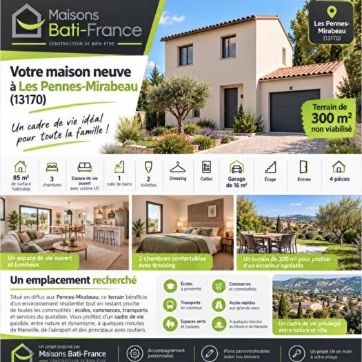 Les Pennes-Mirabeau - Maison 4 pièces à vendre