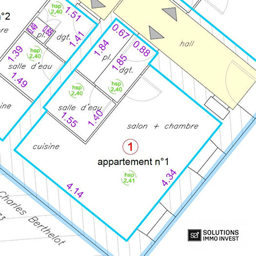Appartement à vendre - Brest, Saint-Martin, Kérigonan - 1 pièce