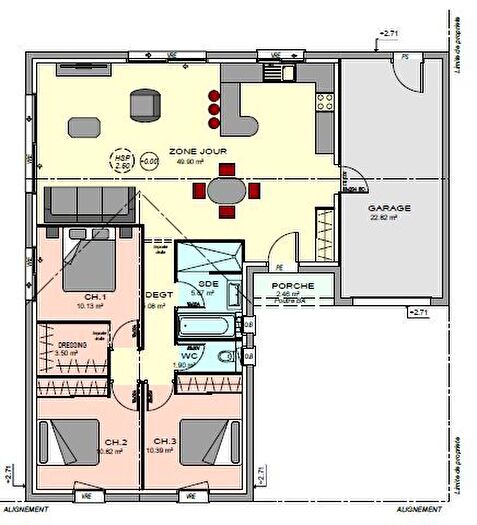 Maison à vendre - Villedoux - 4 pièces - 3 chambres