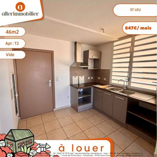 Appartement à louer - Saint-Leu - 2 pièces - 1 chambre