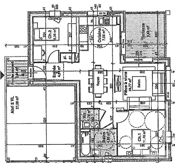Appartement à louer - Thonon-les-Bains, Ouest - 3 pièces - 2 chambres