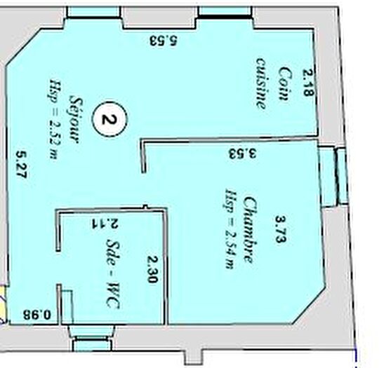 Appartement à vendre - Valmondois - 2 pièces - 1 chambre