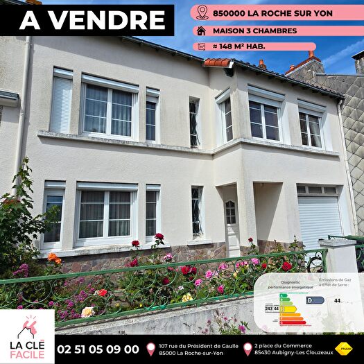 Maison à vendre - La Roche-sur-Yon, Pyramides, Jean-Yole - 6 pièces - 3 chambres