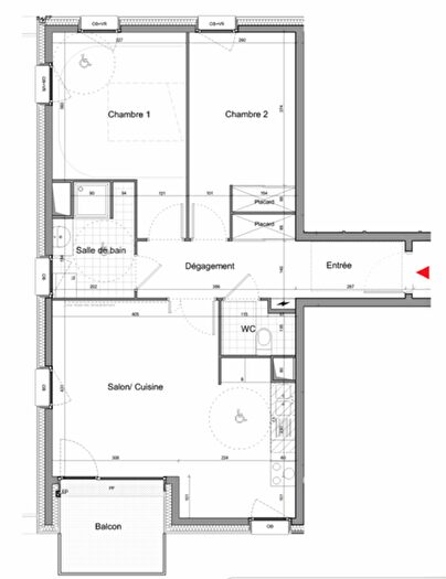 Tourcoing, Epidème - Appartement 3 pièces à louer