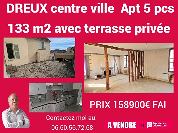 Appartement à vendre - Dreux, Centre-ville - 5 pièces - 3 chambres
