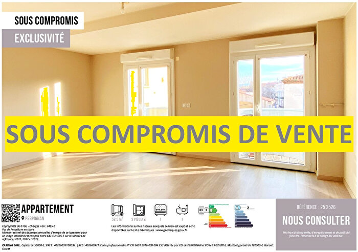 Appartement à vendre - Perpignan, Clémenceau - 2 pièces - 1 chambre