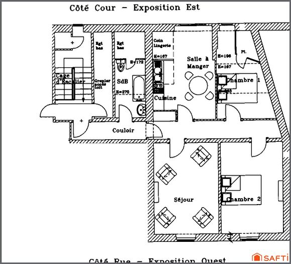 Appartement à vendre - Nantes, Cité des Congrès, Champs de Mars - 3 pièces - 2 chambres