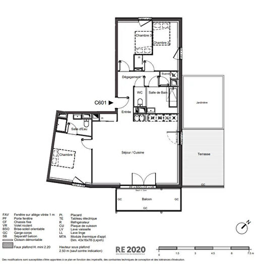 Appartement à vendre - Chambéry, Centre-ville - 4 pièces - 3 chambres
