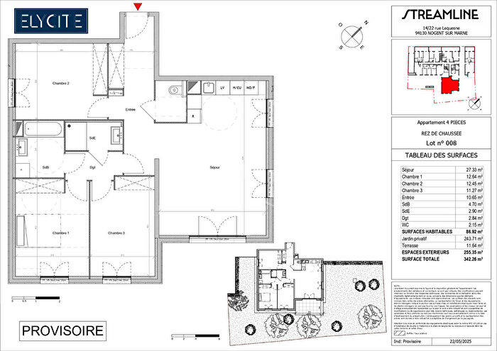 Appartement à vendre - Nogent-sur-Marne, Nogent Village - 4 pièces - 3 chambres
