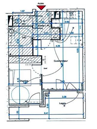 Appartement à louer - Castelnau-le-Lez, Volhe - 2 pièces - 1 chambre