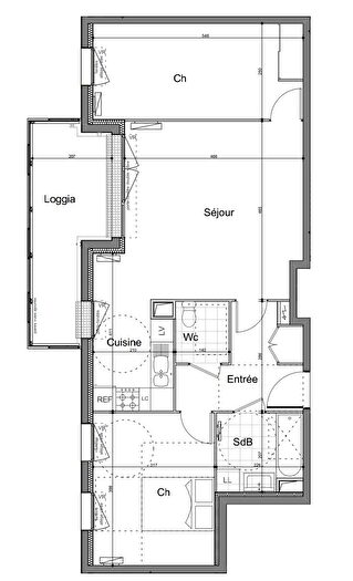 Appartement à vendre - Aubervilliers, Robespierre, Cochennec, Péri - 3 pièces - 2 chambres