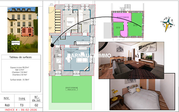 Appartement à vendre - Bagnères-de-Luchon - 3 pièces - 2 chambres