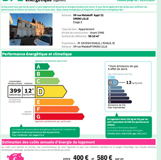 Appartement 1 pièce à louer - Lille, Fives