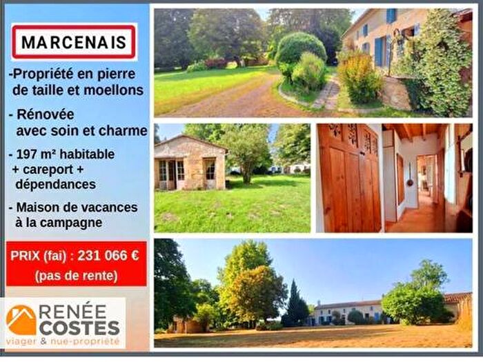 Maison à vendre - Marcenais - 7 pièces - 3 chambres