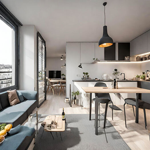 Appartement à vendre - Pontoise, Saint-Martin - 3 pièces - 2 chambres