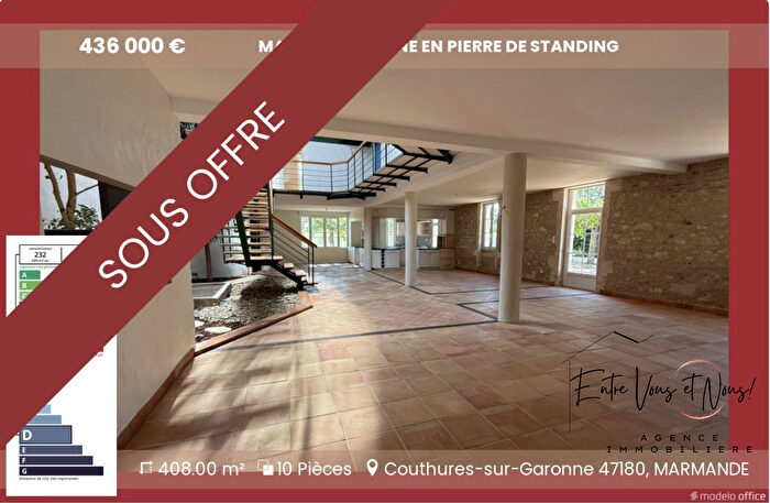Maison à vendre - Couthures-sur-Garonne - 10 pièces - 5 chambres