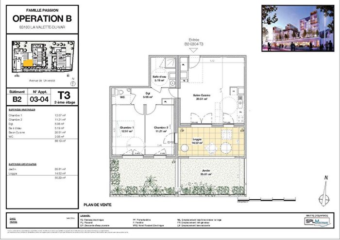 La Valette-du-Var, Sainte-Claire : Appartement 3 pièces à louer