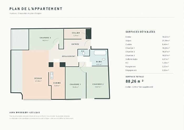 Les Lilas, Bruyères, Chassagnolle : Appartement 4 pièces à vendre