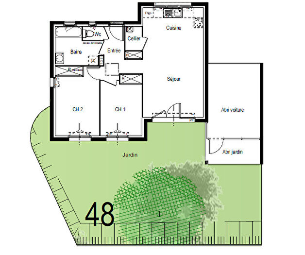 Saint-Jory : Maison 3 pièces à louer