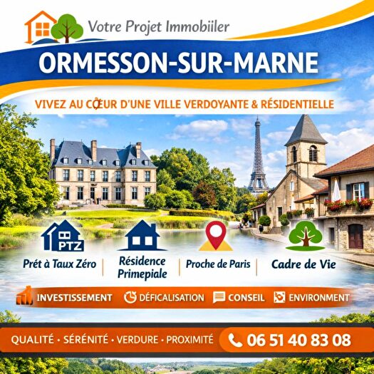 Appartement à vendre - Ormesson-sur-Marne - 2 pièces - 1 chambre