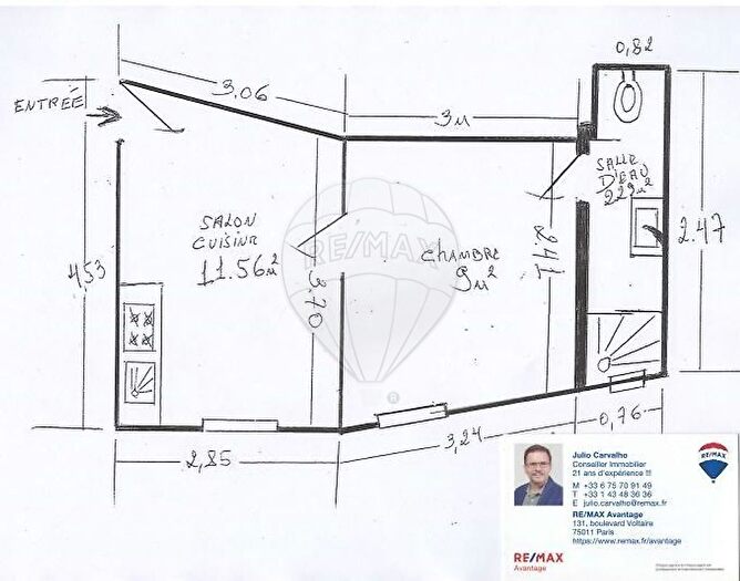 Appartement à vendre - Neuilly-Plaisance, Bel Air, Clémenceau, Carnot - 2 pièces - 1 chambre