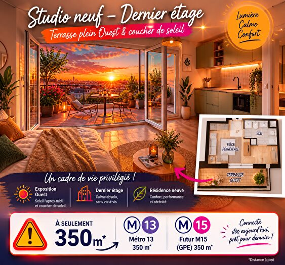 Maison 1 pièce à Asnières-sur-Seine, Coubertin, à vendre