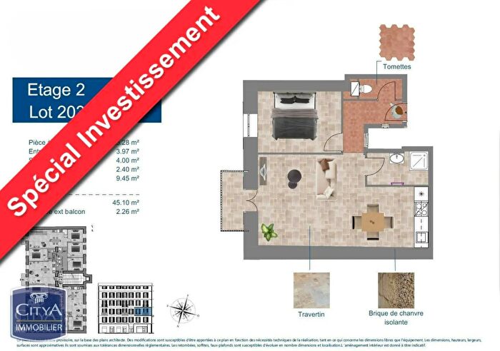 Nice, Carabacel : Appartement 2 pièces à vendre
