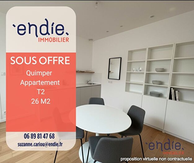 Appartement à vendre - Quimper, Centre-ville - 2 pièces - 1 chambre