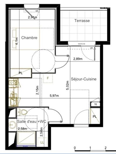 Appartement 2 pièces à louer - Castelnau-le-Lez, Volhe