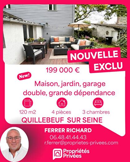 Maison à vendre - Quillebeuf-sur-Seine - 4 pièces - 3 chambres