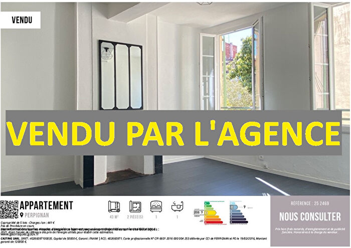 Appartement à vendre - Perpignan, Saint-Jean - 2 pièces - 1 chambre