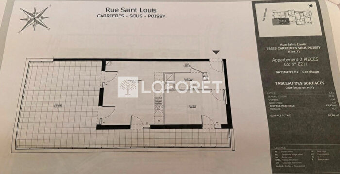 Carrières-sous-Poissy, Les Oiseaux : Appartement 2 pièces à vendre