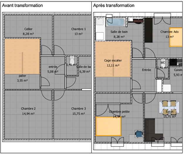 Appartement à vendre - Figeac - 5 pièces - 4 chambres