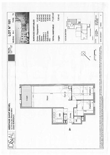 Bordeaux, Capucins, Saint-Michel - Appartement 3 pièces à louer