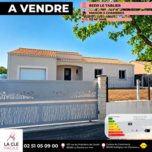 Maison 4 pièces à Le Tablier, à vendre