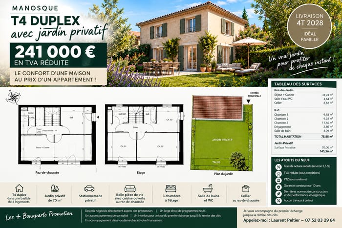 Maison 4 pièces à vendre à Manosque