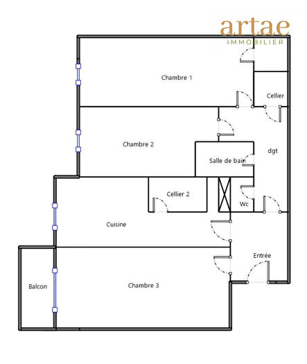 Appartement à vendre - Toulouse, Bagatelle, La Faourette - 3 pièces - 2 chambres