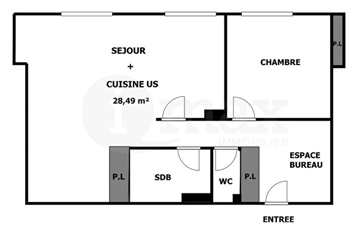 Appartement à vendre - Levallois-Perret, Eiffel - 2 pièces - 1 chambre