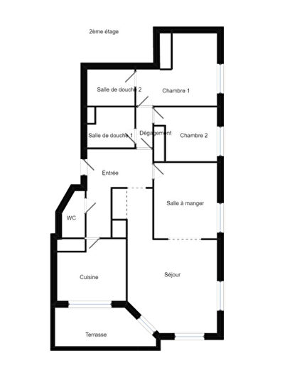 Appartement à louer - Rueil-Malmaison, Coeur de Ville - 4 pièces - 2 chambres