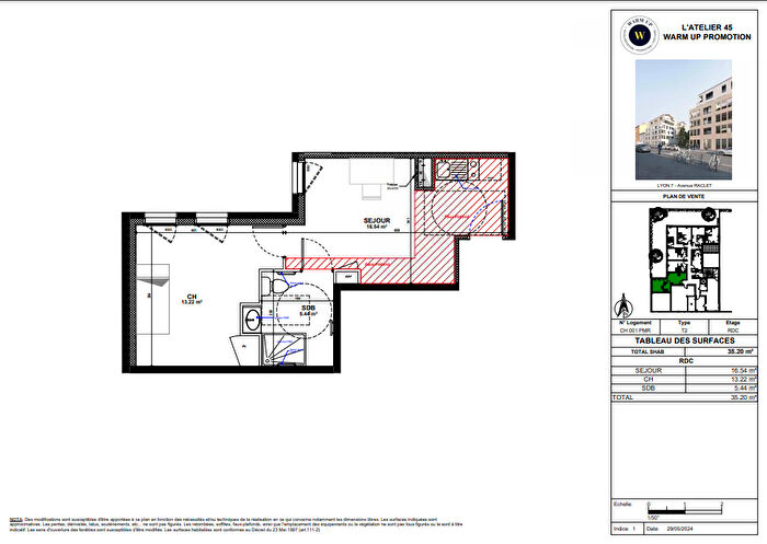 Appartement à louer - Lyon e  - 2 pièces - 1 chambre
