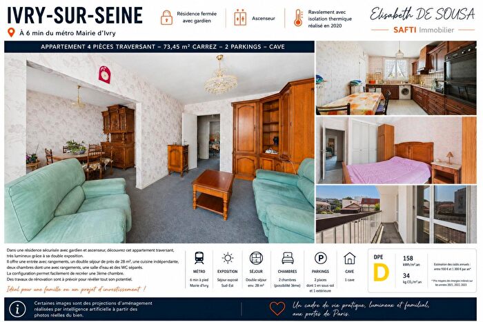 Appartement 4 pièces à vendre - Ivry-sur-Seine, Parmentier, Marat, Robespierre