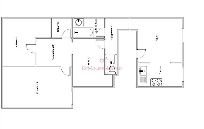 Appartement à vendre - Gargenville - 4 pièces - 2 chambres