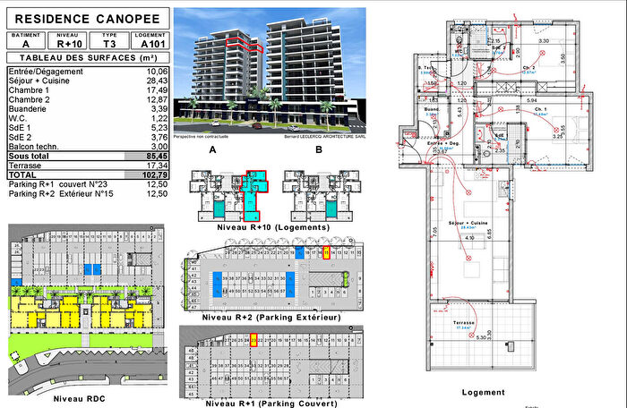 Appartement à vendre - Fort-de-France - 3 pièces - 2 chambres